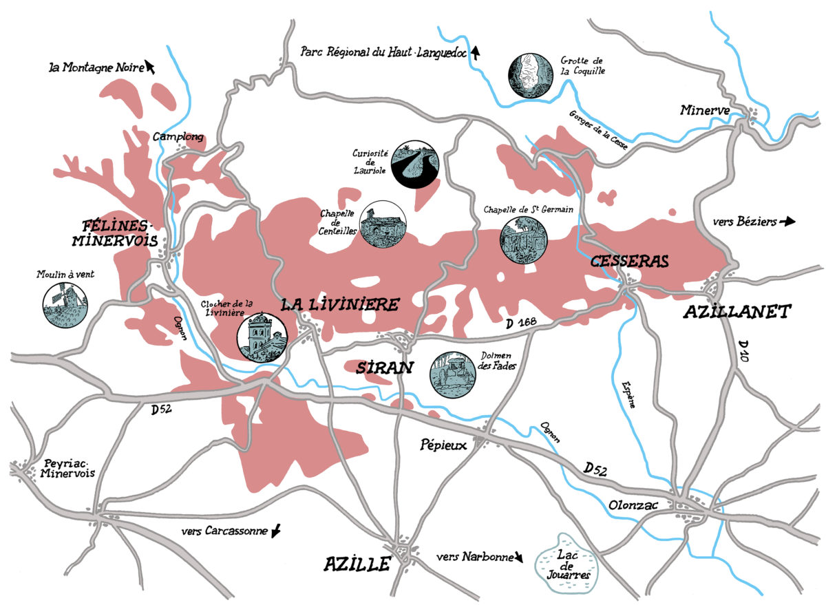 Carte - AOC Minervois La Livinière